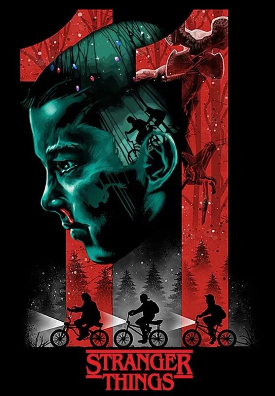 Деревянные пазлы 1000 элементов, подарочная упаковка,50x75cm, Stranger Things, странные вещи, подарочный набор для взрослых, продвинутый уровень сборки 5-10.