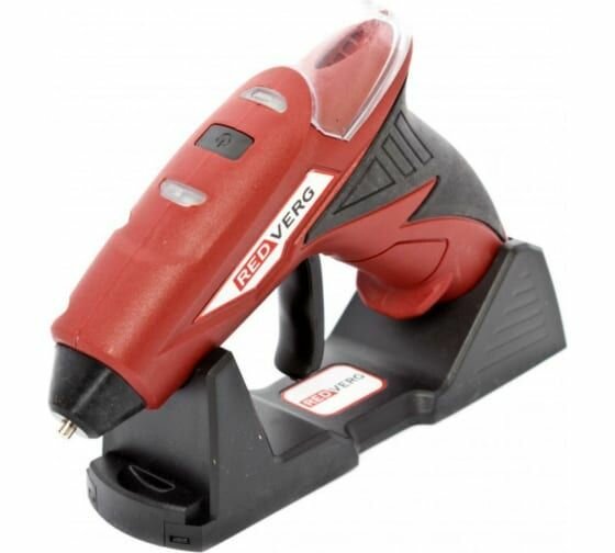 Пистолет клеевой RedVerg RD-GG3,6V аккумуляторный (3.6В встр. акк. li-ionх1.5Ач,170гр,16г/мин, стерж. 7мм) 0.4кг