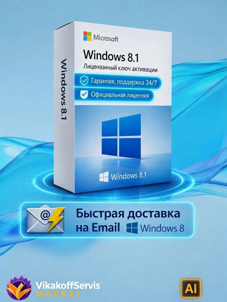 Microsoft Windows 8.1 Pro (Professional) — электронный ключ активации для ноутбука/компьютера