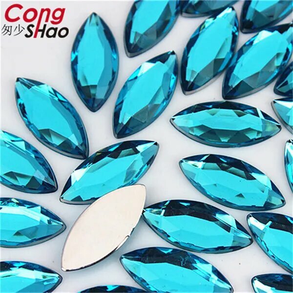 Cong Shao 200 шт. акриловые стразы маркиза 9*20 мм для декора Голубой, Sky Blue