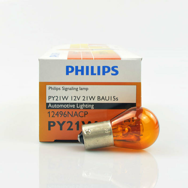 Philips PY21W 12V Одинарная нить Амбразерная автомобильная поворотная лампа Смещенный