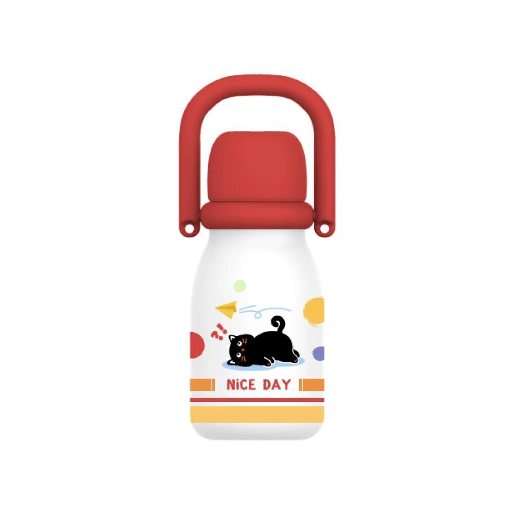 Термос-бутылка MINISO Play Series 304 в форме пули с ручкой, маленькая, для молока, для рабочего стола Кувшин для