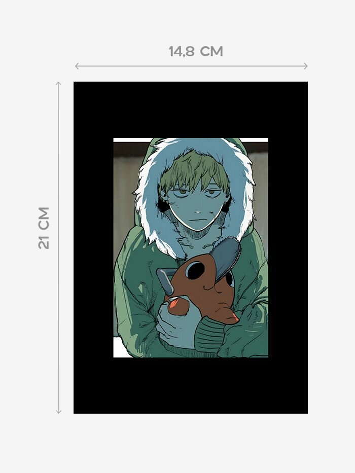 Блокнот А5 Аниме Человек бензопила Chainsaw Man, на кольцах, в точку