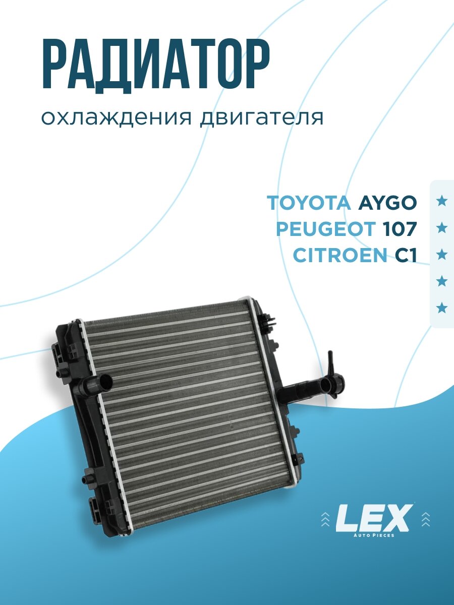 Радиатор охлаждения двигателя TOYOTA Aygo CITROEN C1 PEUGEOT 107 1.0 05-