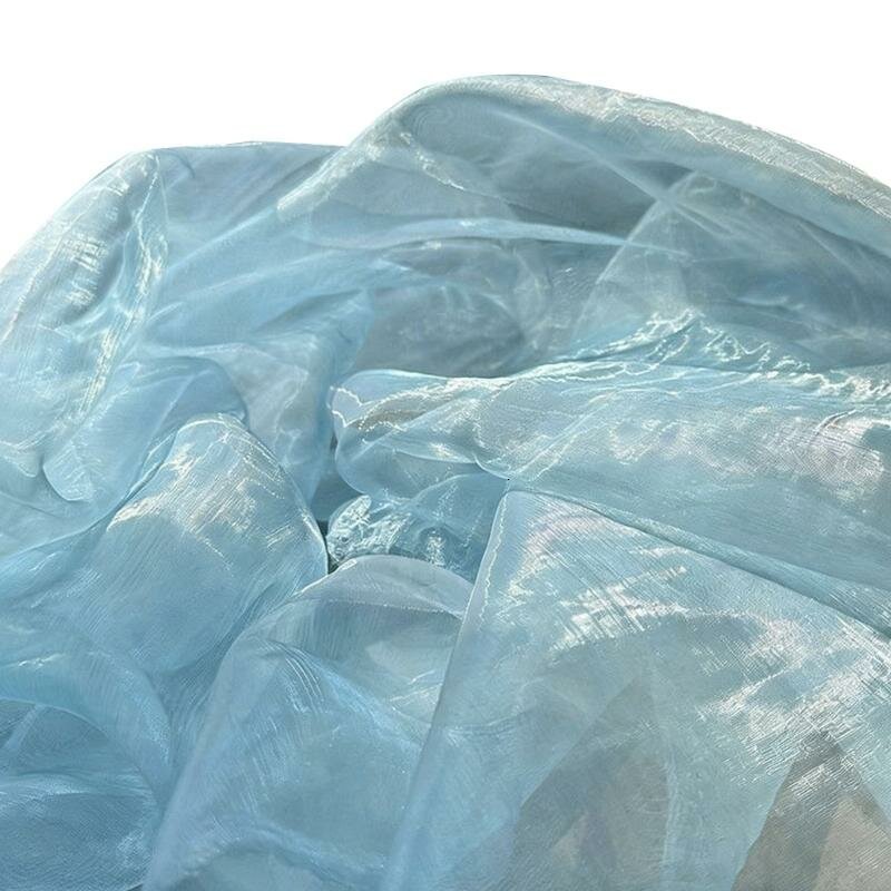 Блестящая полиэфирная органза для одежды и аксессуаров, H