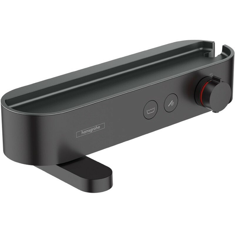 Смеситель для ванны Hansgrohe ShowerTabletSelect 400 24340670 с термостатом черный матовый