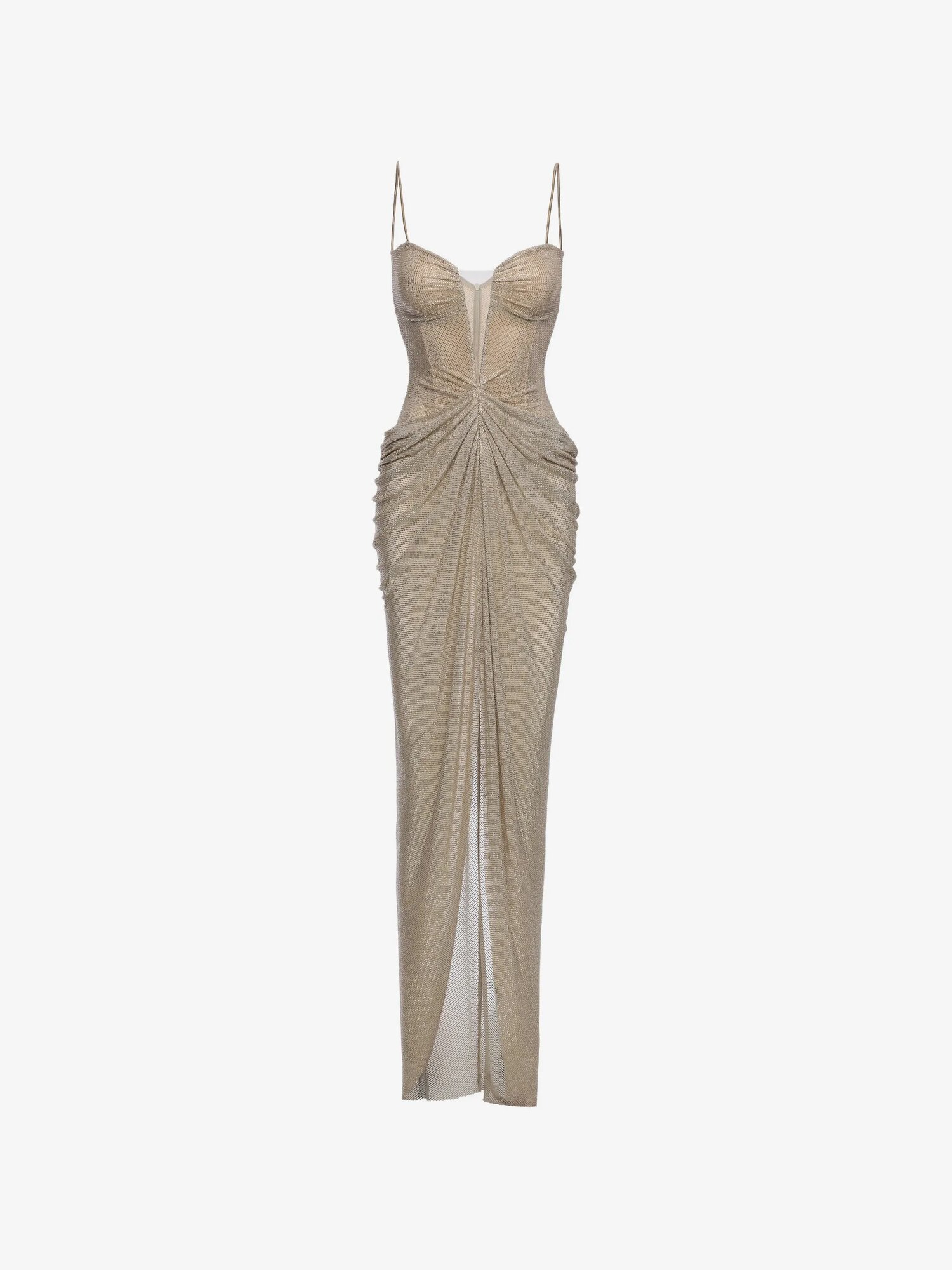 Платье Crystal-embellished tulle maxi dress
