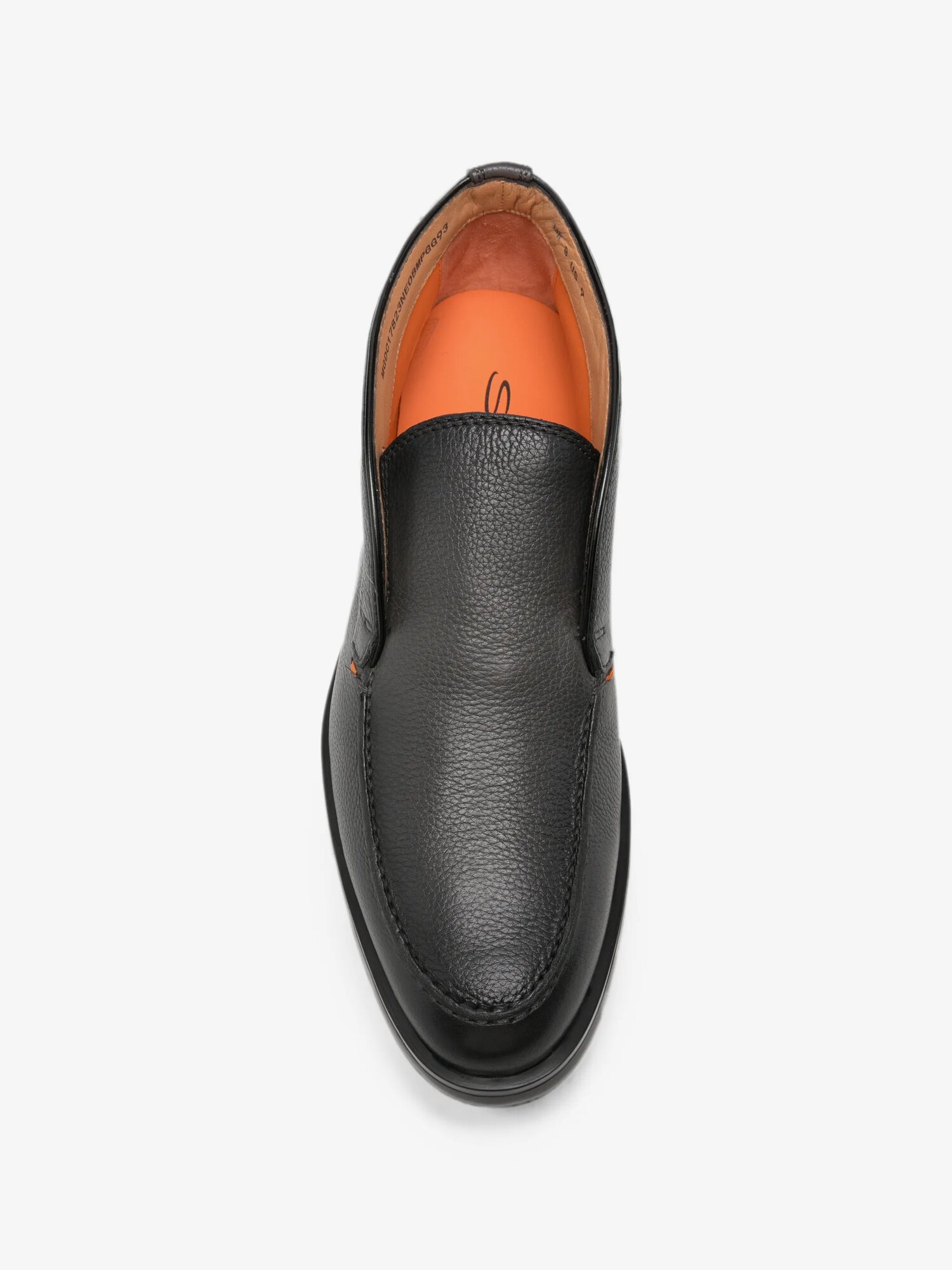 Лоферы Santoni Round-toe leather loafers, размер 10, серый — фото 1