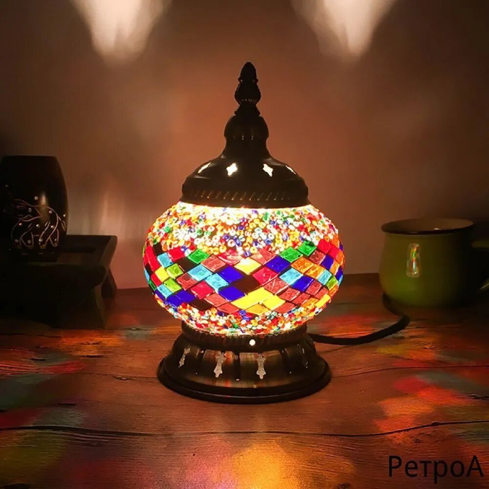 Лампа настольная, Мозаичная, Турецкий, РетроA PT660A