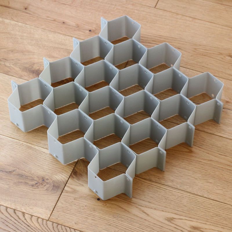 Разделители для ящика 35x34x7 см 1 шт пластик серый для комода для шкафа для стола