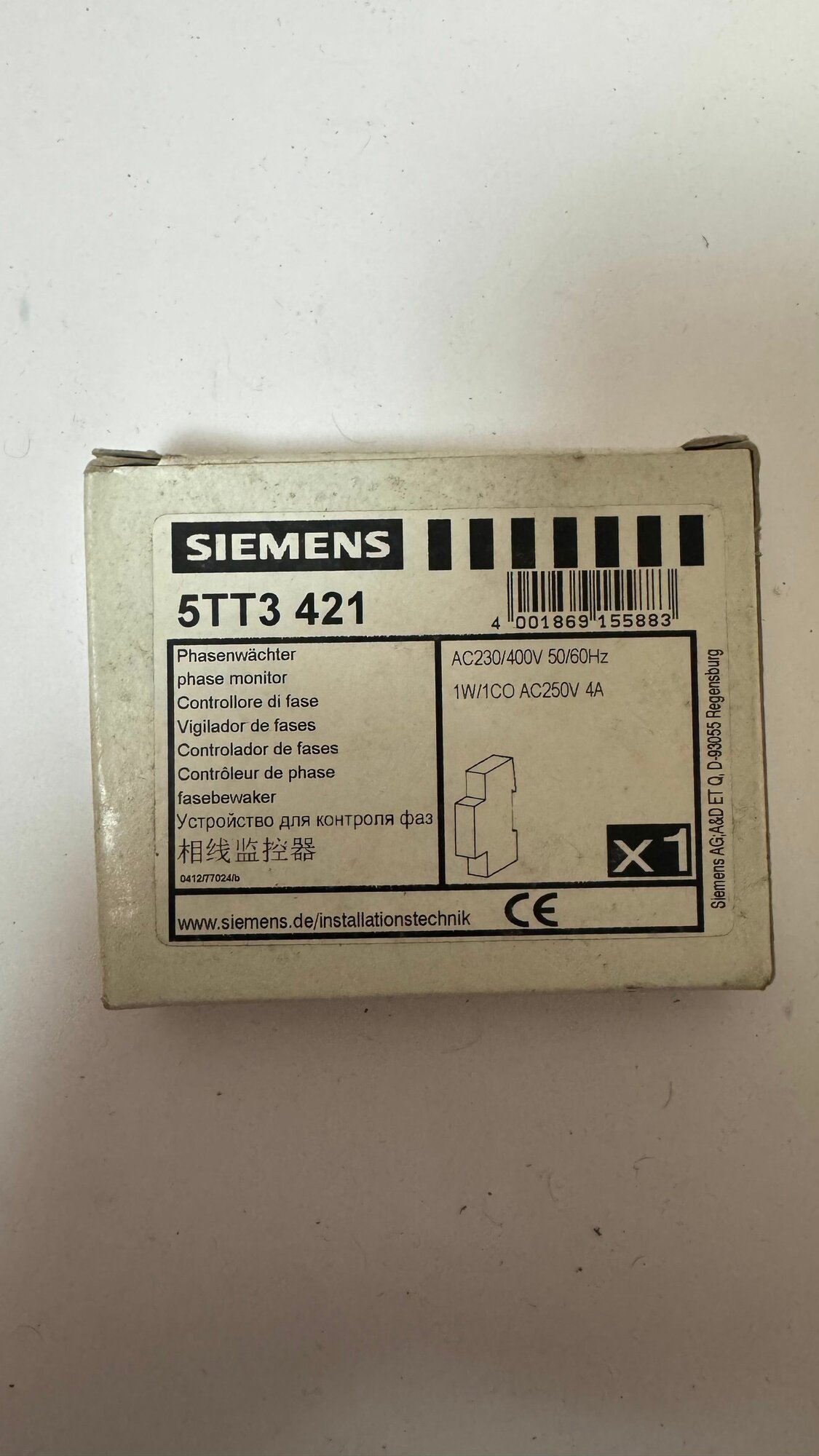 Реле контроля Siemens 5TT3421 — фото 1