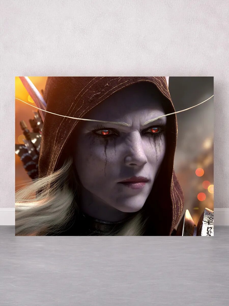 Картина на стену 50х40 см Сильвана Ветрокрылая Warcraft