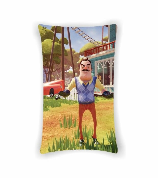 Подушка Привет Сосед/ Hello Neighbor №6, Картинка с одной стороны