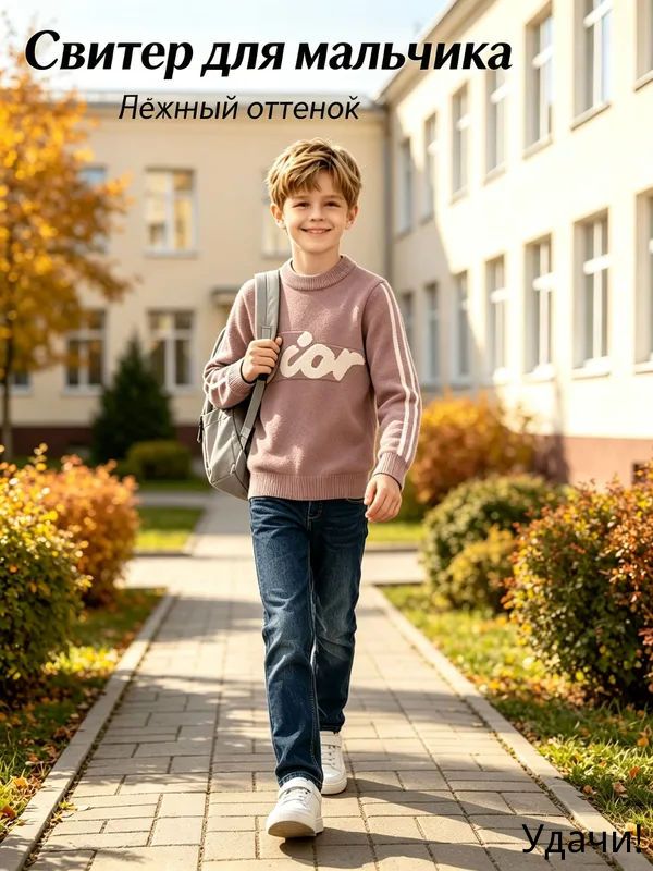 Джемпер , размер 160, бледно-розовый