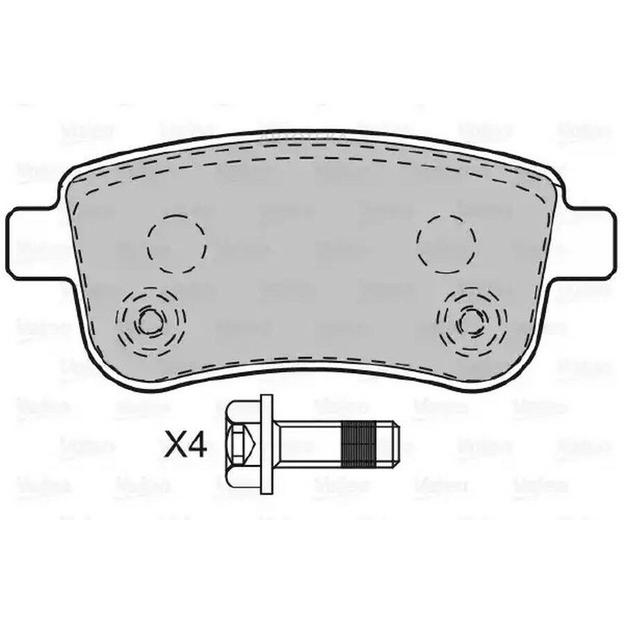 [601000][VALEO] Колодки дисковые задние!/ Renault Megane Sedan/Coupe 0 VALEO 601000
