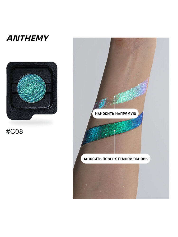 Монопигмент теней для век ANTHEMY Erosion Matrix, оттенок C08 Undercurrent Surge