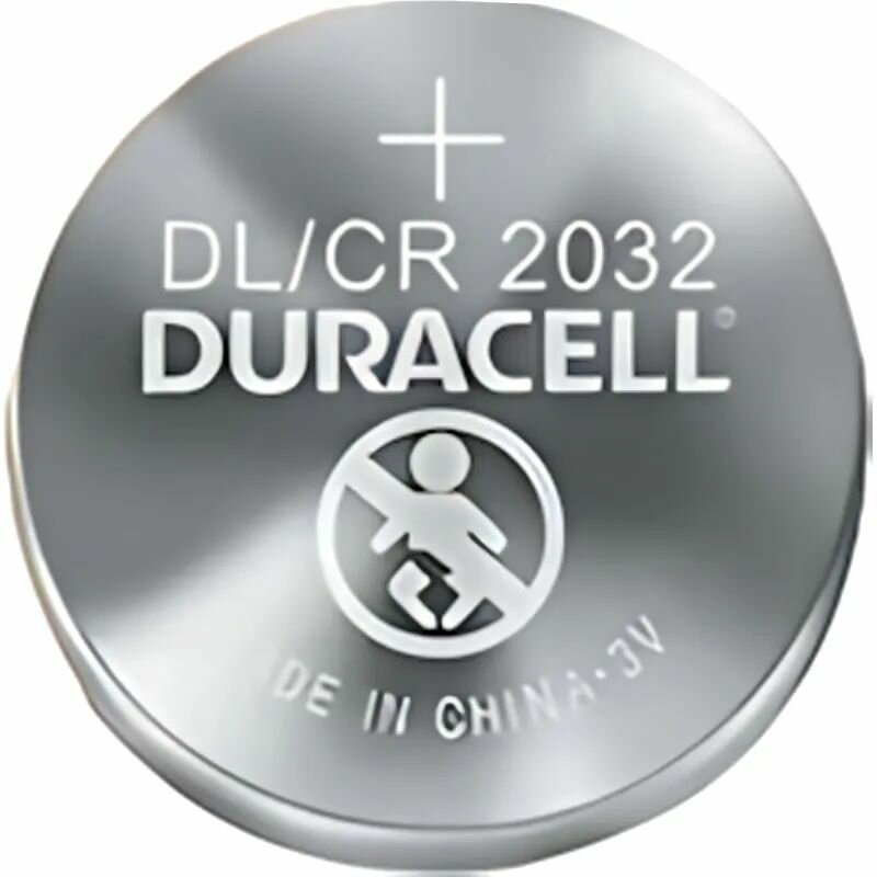 Батарейка Duracell CR2032 BL2 Lithium 3V (2/20/200), 2 шт./уп.