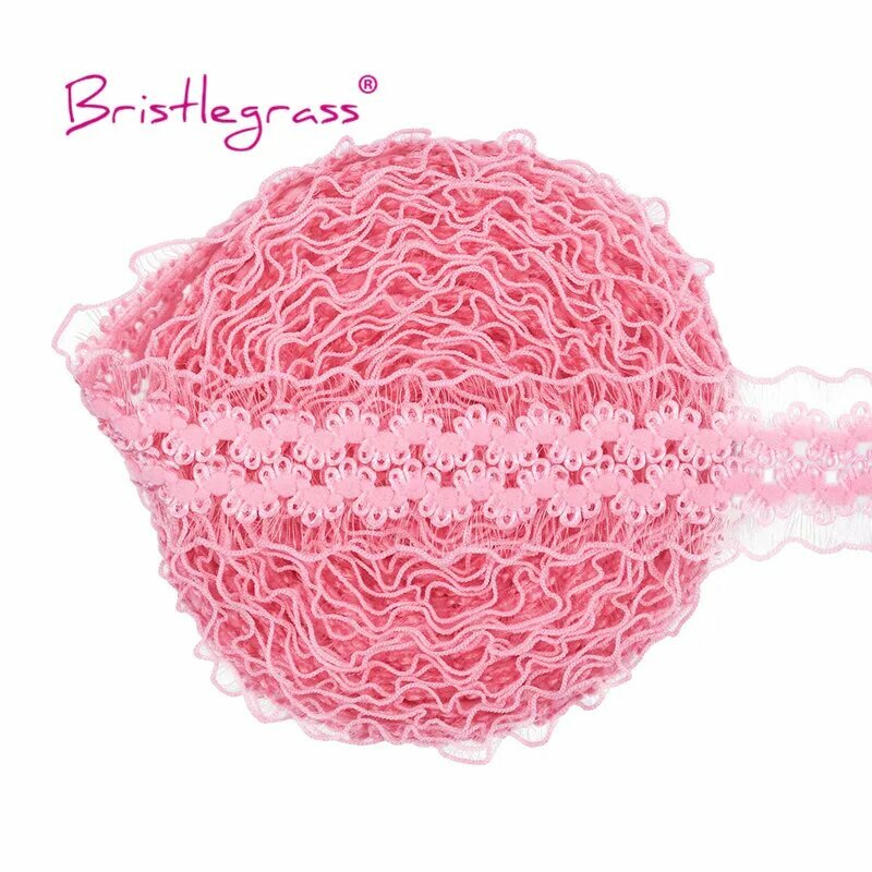 Кружевная лента BRISTLEGRASS для бюстгальтера Розовый, Pink, 5 Yards
