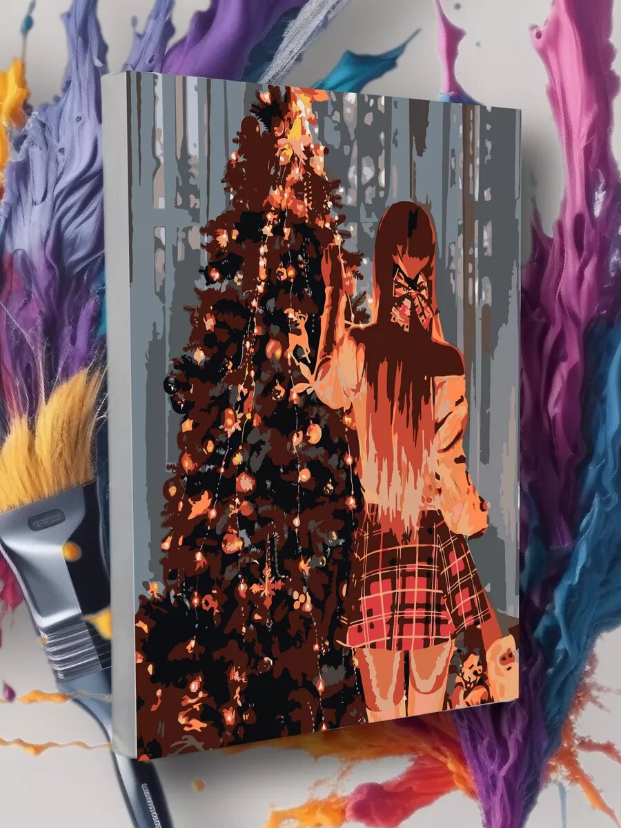 Картина по номерам Зимний-вечер