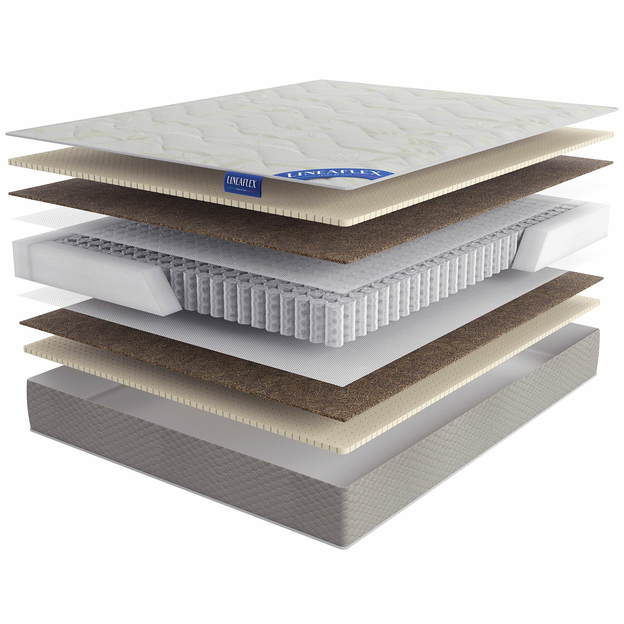 Матрас Lineaflex Lutiana 140х190 серии Flex&Roll высота 22 см анатомический средней жесткости кокосовый латексный