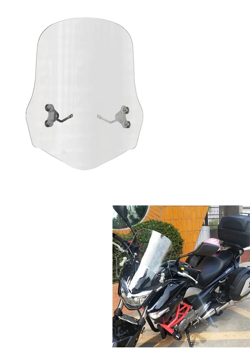 Переднее лобовое стекло мотоцикла для Suzuki GW250 50 см/40 см GW 250, прозрачный ветер, 40cm