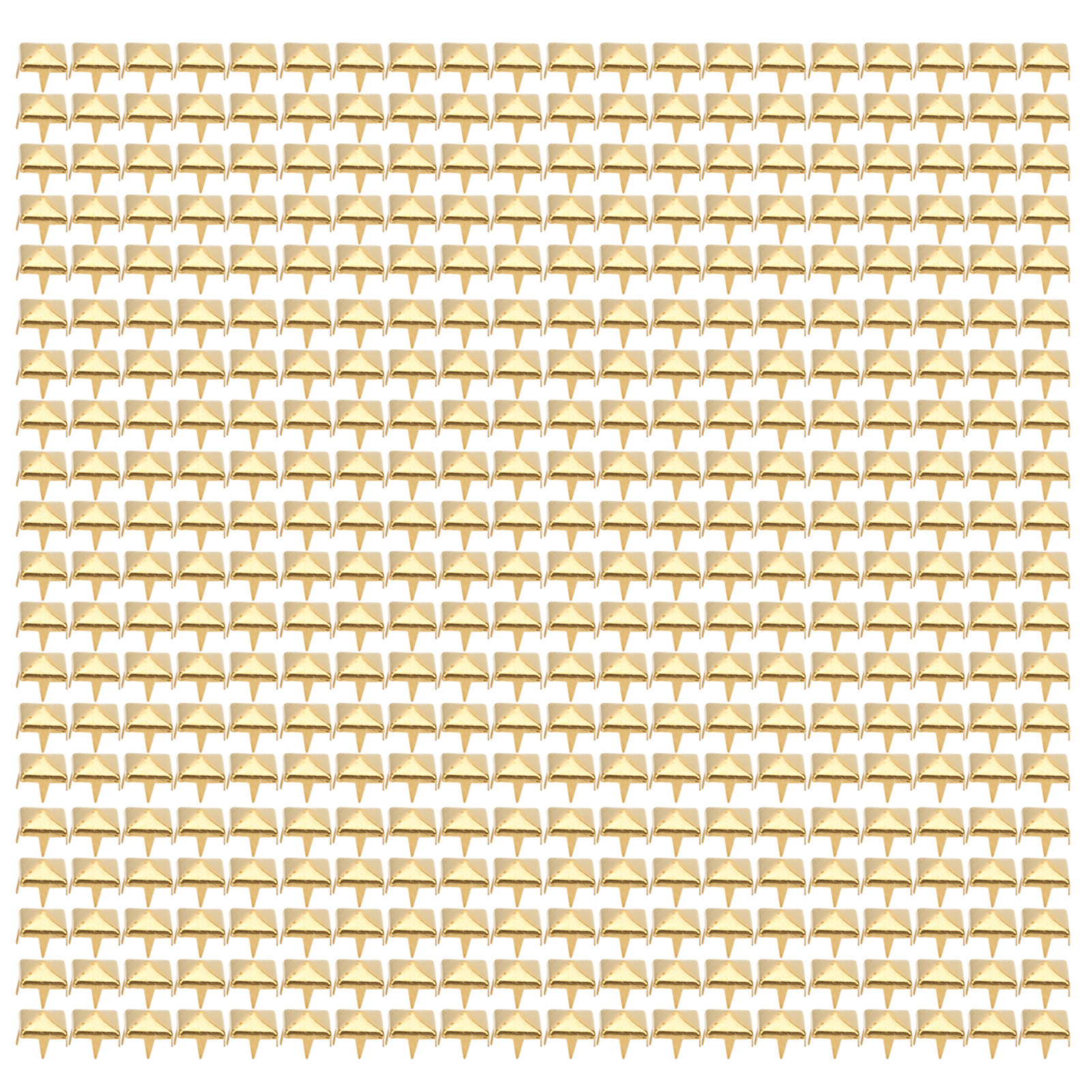 400 Sets 4MM-7MM DIY Leathercraft Spike Rivets Square Studs Bags Shoes Belt AccessoriesGold 7mm