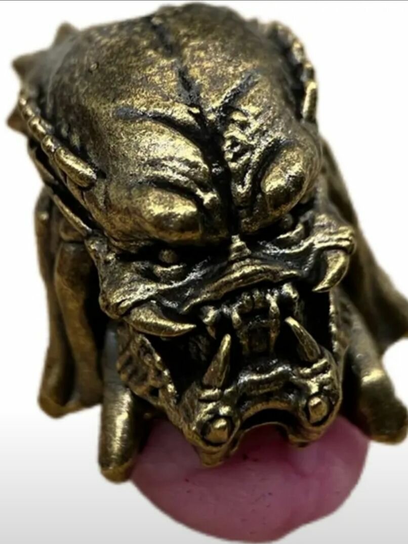 Бусина темлячная " Хищник 2 , золотой". для темляка. для ножа. бусинка. хищник