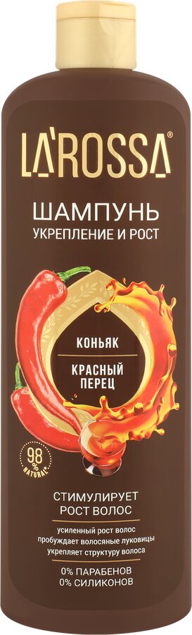 Шампунь для волос ЛА росса Коньяк и красный перец, 500мл