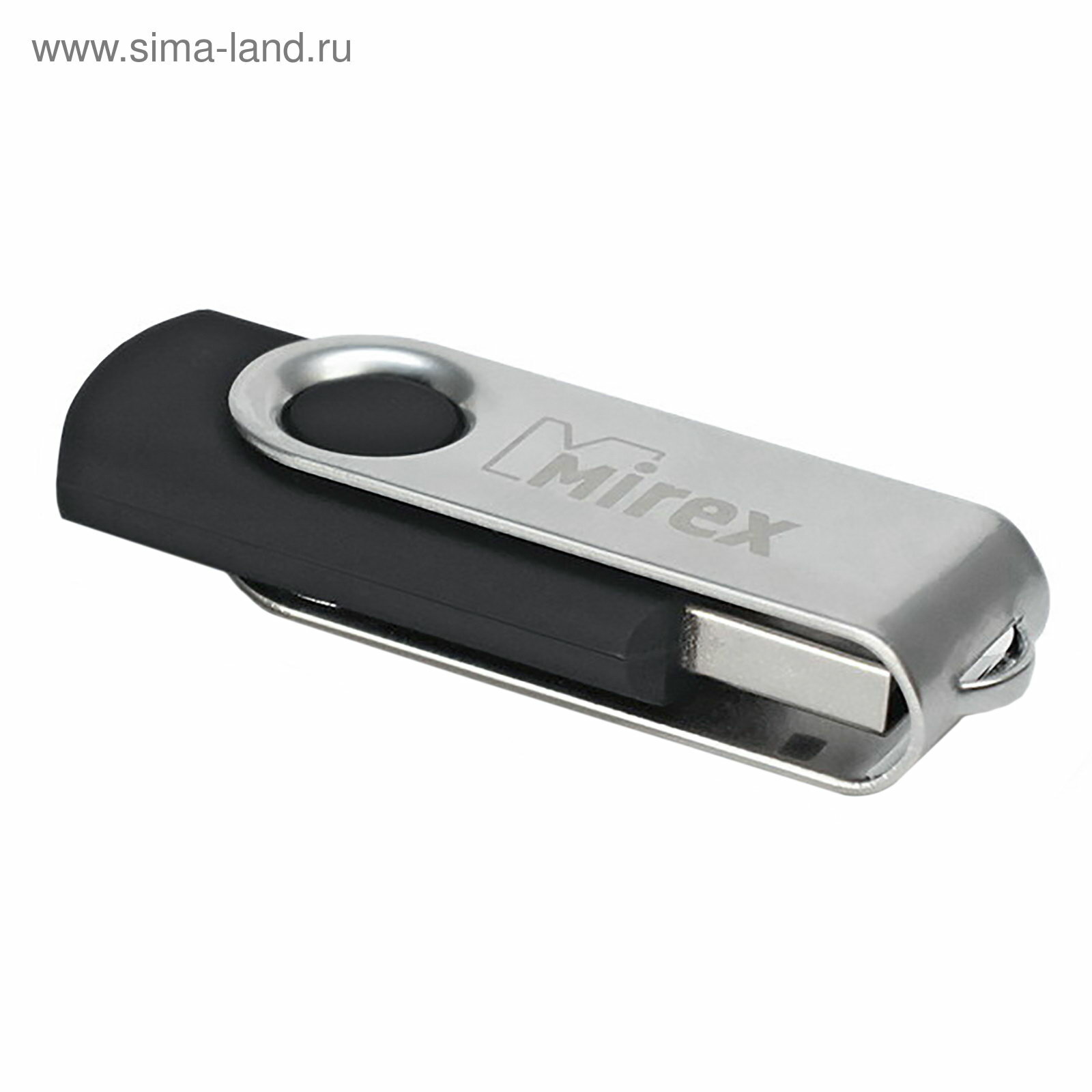 Флешка SWIVEL BLACK, 16 ГБ, USB 2.0, чтение до 25 Мб/с, запись до 15 Мб/с, чёрная