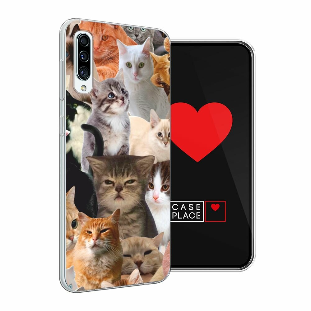 Чехол на Samsung Galaxy A50/A30s / Самсунг Галакси A50/A30s с принтом "Коты из мемов" — фото 1
