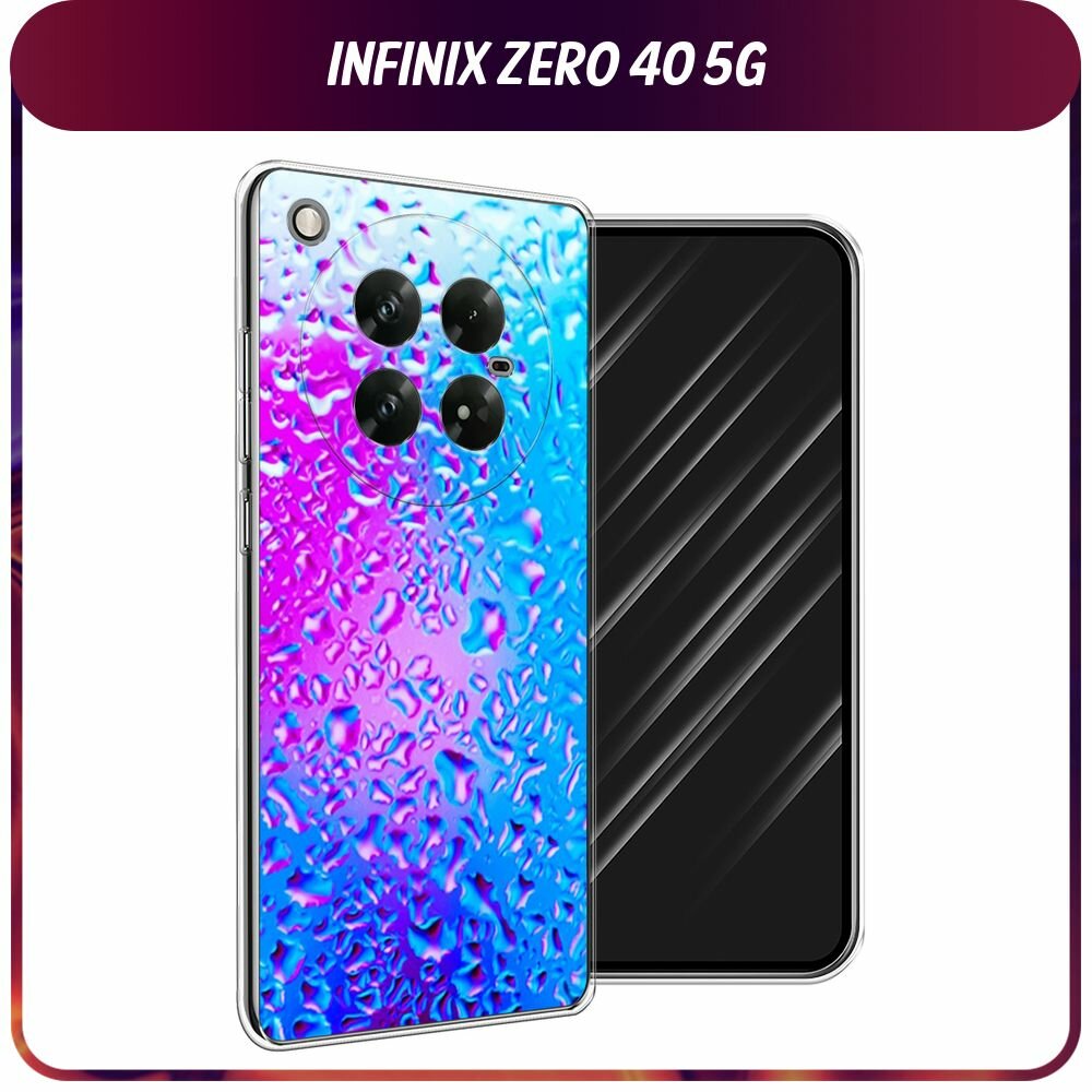 Чехол на Infinix Zero 40 5G / Инфиникс Зеро 40 5G с принтом "Капли на стекле"