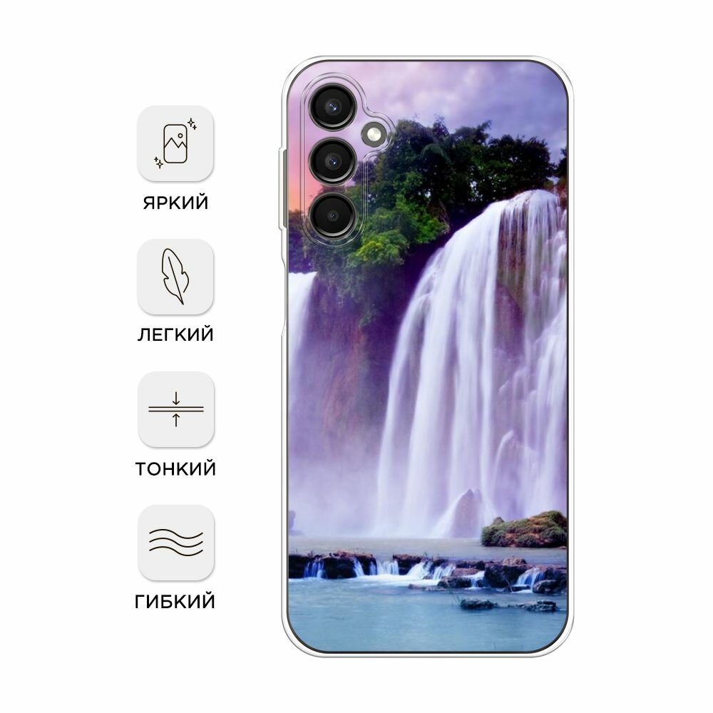 Чехол на Samsung Galaxy A24 / Самсунг Галакси A24 с принтом водопад 10 — фото 1