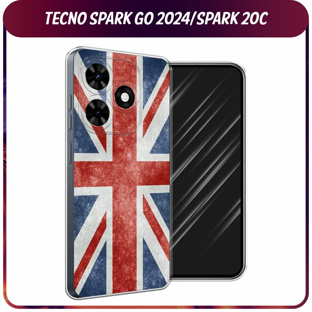 Чехол на Tecno Spark Go 2024/Spark 20C / Текно Спарк Го 2024/Спарк 20C с принтом "Флаг Великобритании 1"