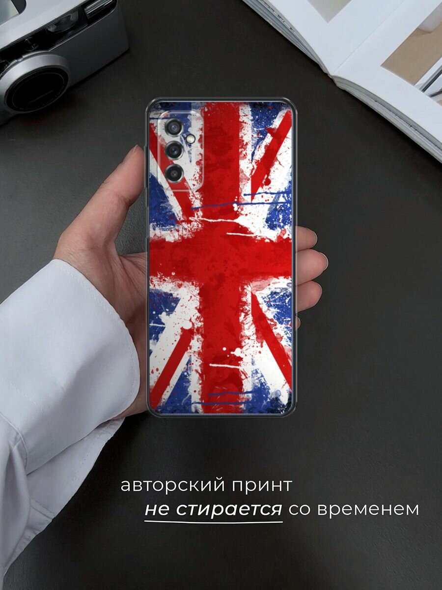 Чехол на Samsung Galaxy M52 / Самсунг Галакси M52 с принтом "Флаг Великобритании 2" — фото 1
