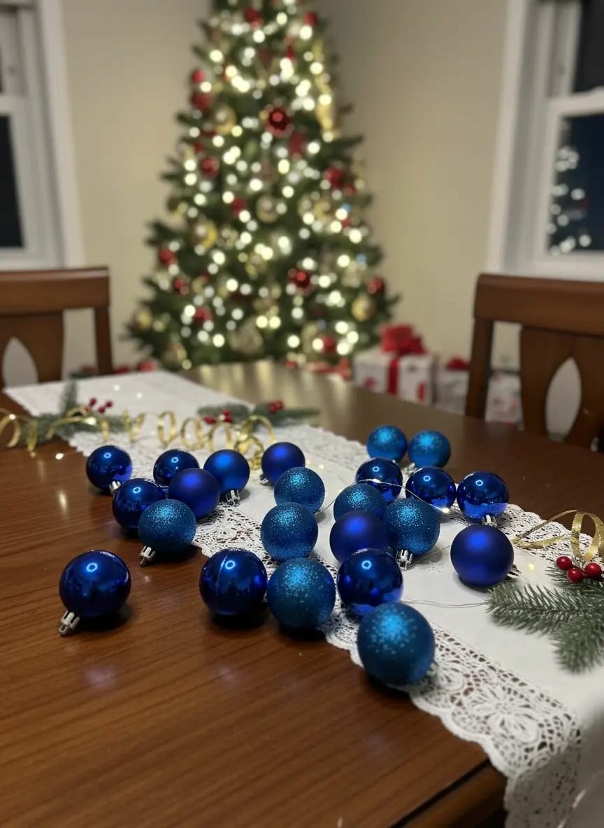 Елочные украшения, игрушки новогодние, Шары на елку 20 шт синего цвета