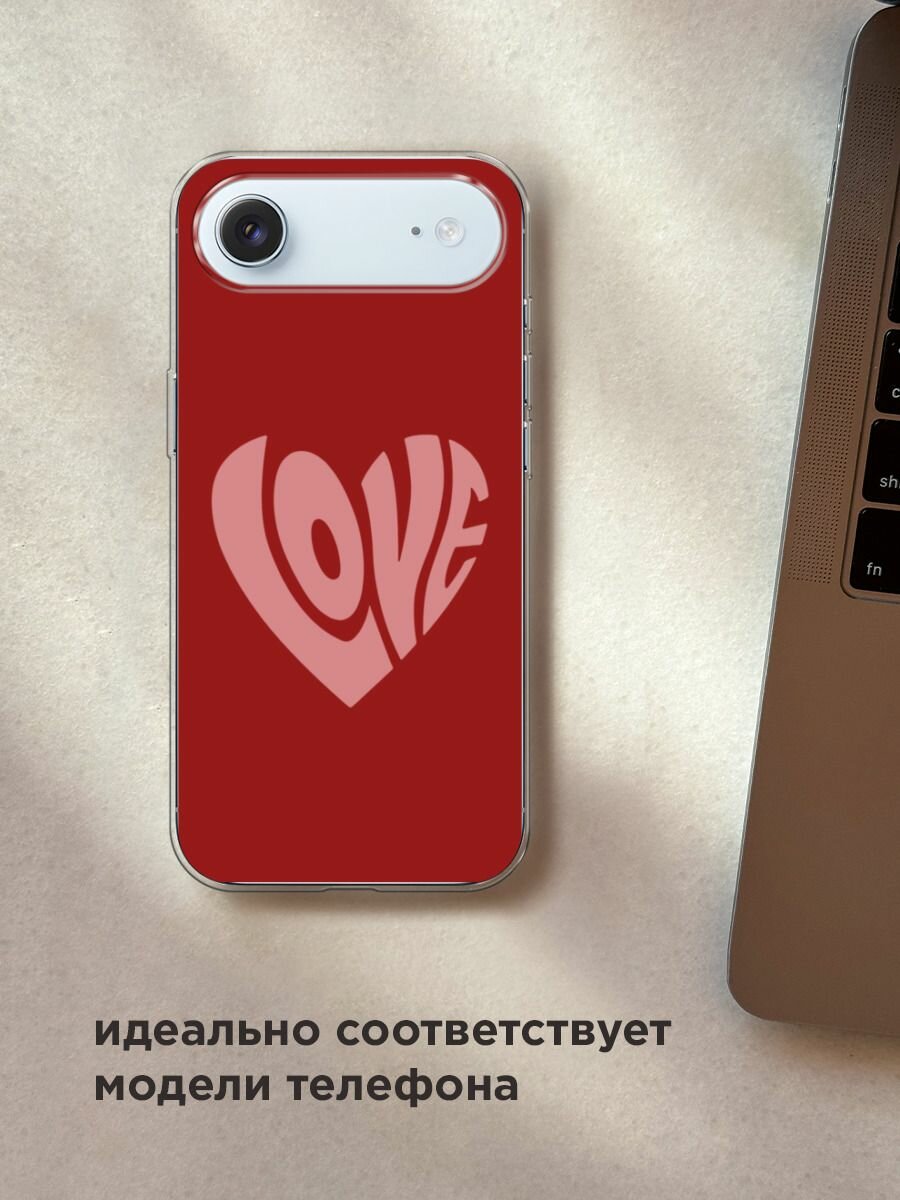 Чехол на Apple iPhone Air / Айфон Айр с принтом "Love heart 1 - 14 февраля" — фото 1