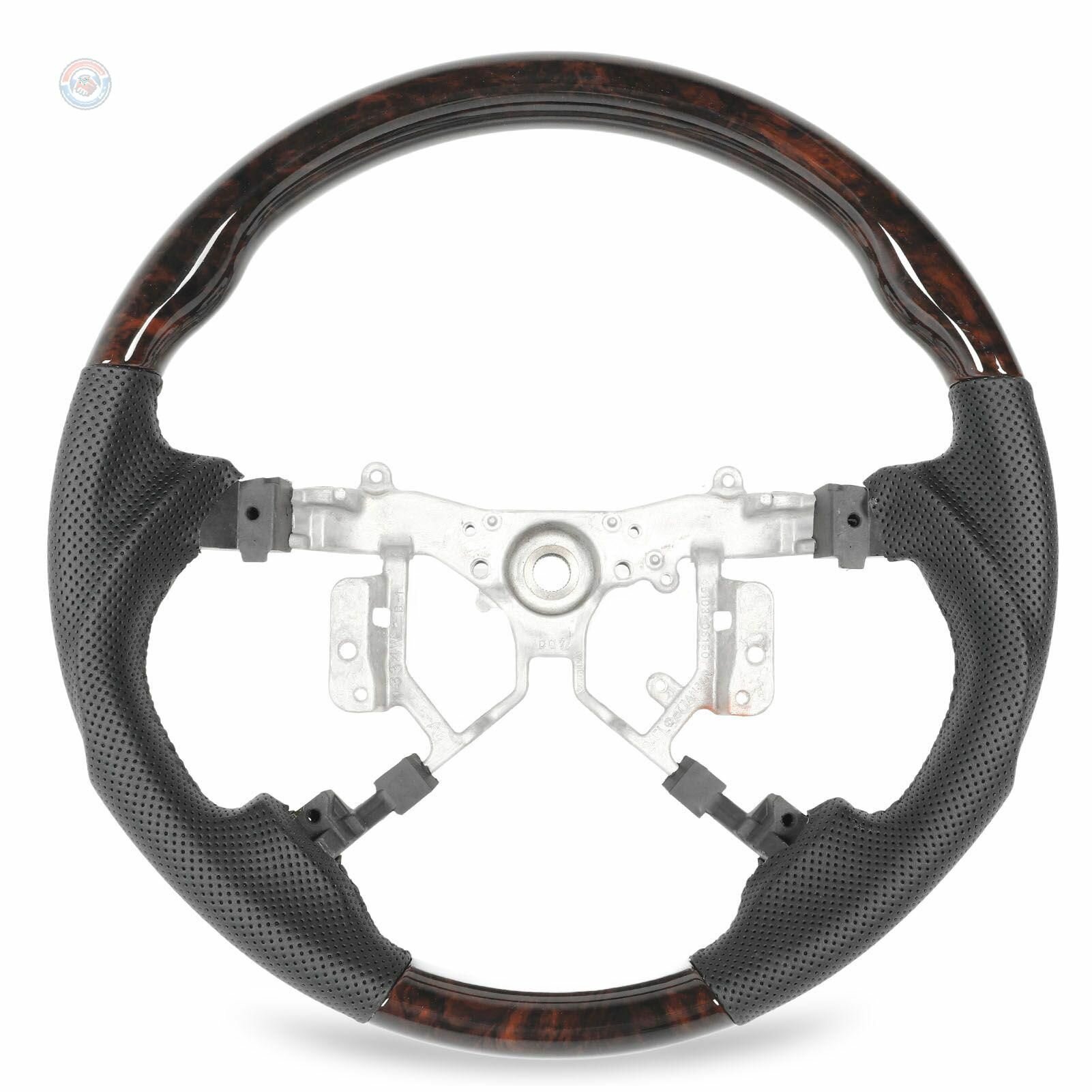Гидродип руль под дерево с перфорированной кожей Nappa для Toyota Camry XV40 и Highlander 2007-2011, стильное и удобное рулевое колесо с круглым дном