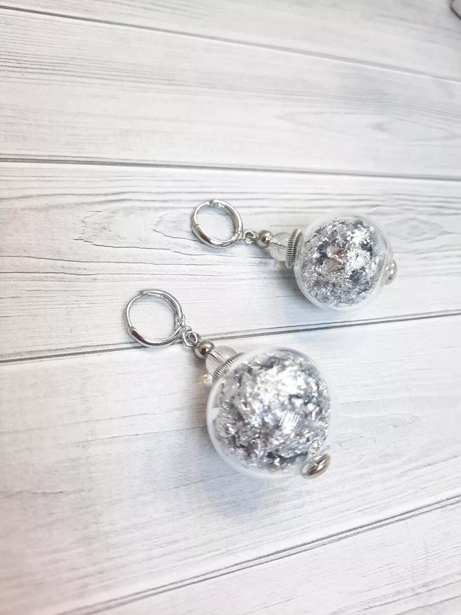 Серьги, стекло, муранское стекло