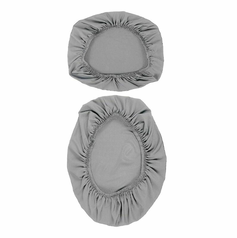 2 части крышки унитаза, пылезащитная крышка бачка унитаза-серый