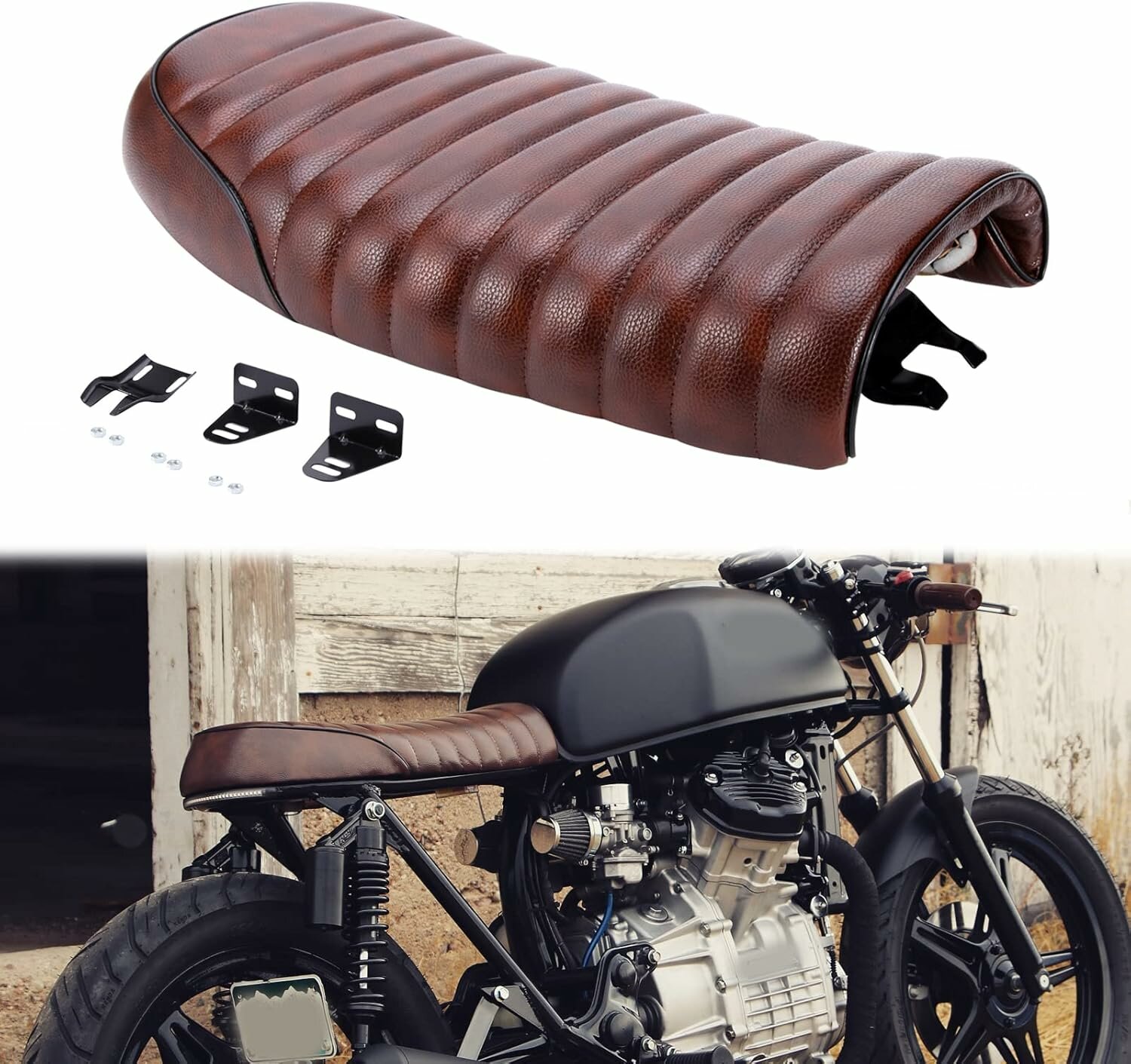 Сиденье винтажное для мотоцикла Cafe Racer