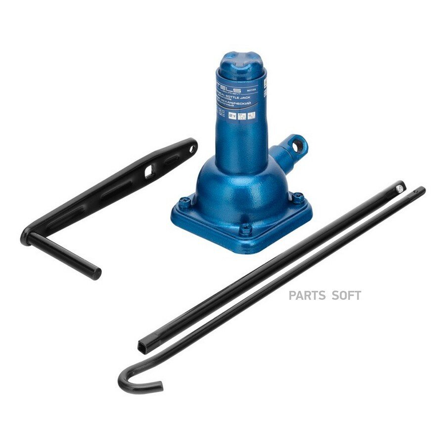 Домкрат механический бутылочный, 2 т, h подъема 210–390 мм, 2 части (домкрат, ручка) от официального дистрибьютора, STELS, артикул 50103