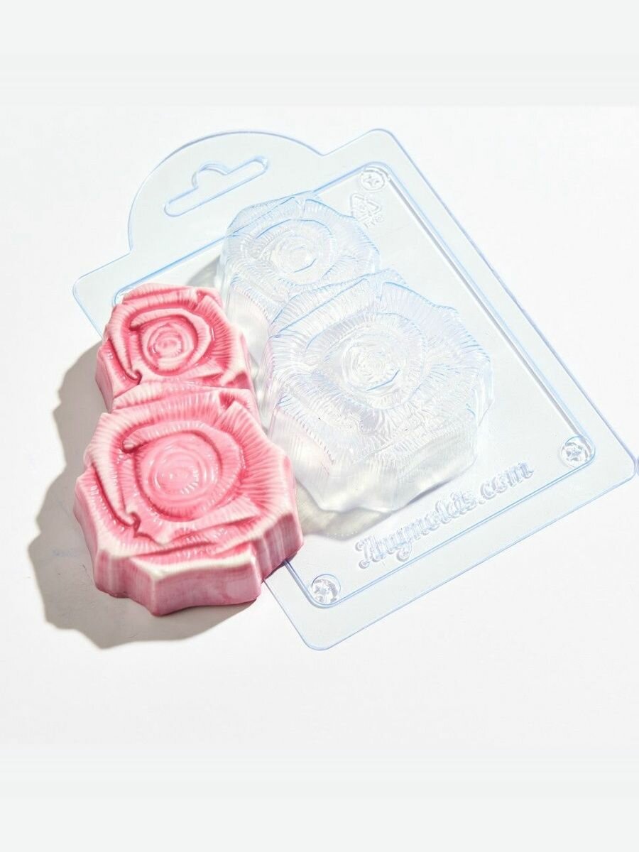 Восьмерка из роз форма пластиковая для мыла и шоколада