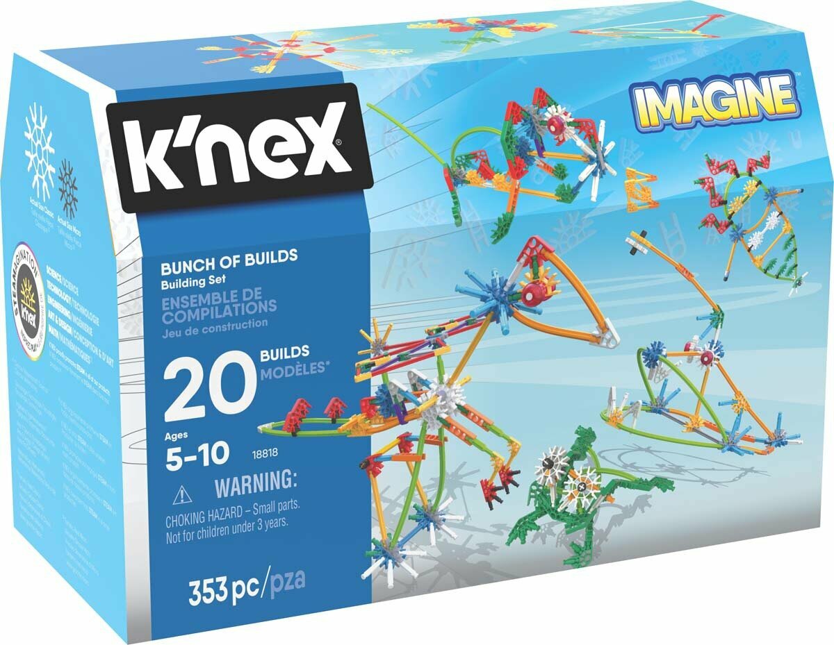 Американский детский развивающий конструктор KNEX, игрушки IMAGINE, комбинированный автомобиль для детей 5-10 лет.
