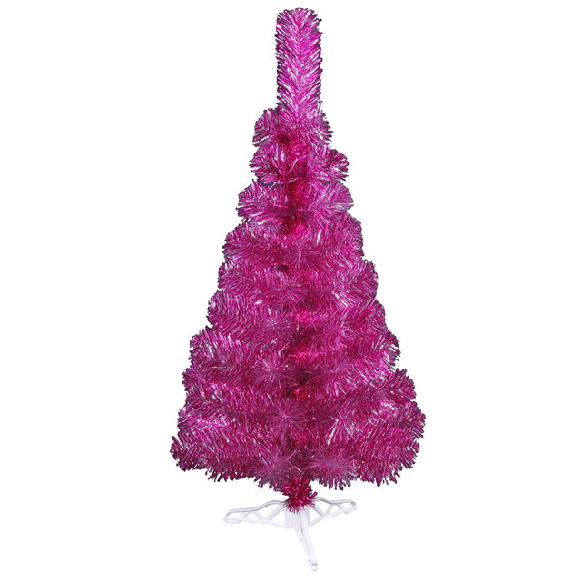 Настольная елка София Розово-Серебряная 90 см, фольга, Ели Пенери, E090RS