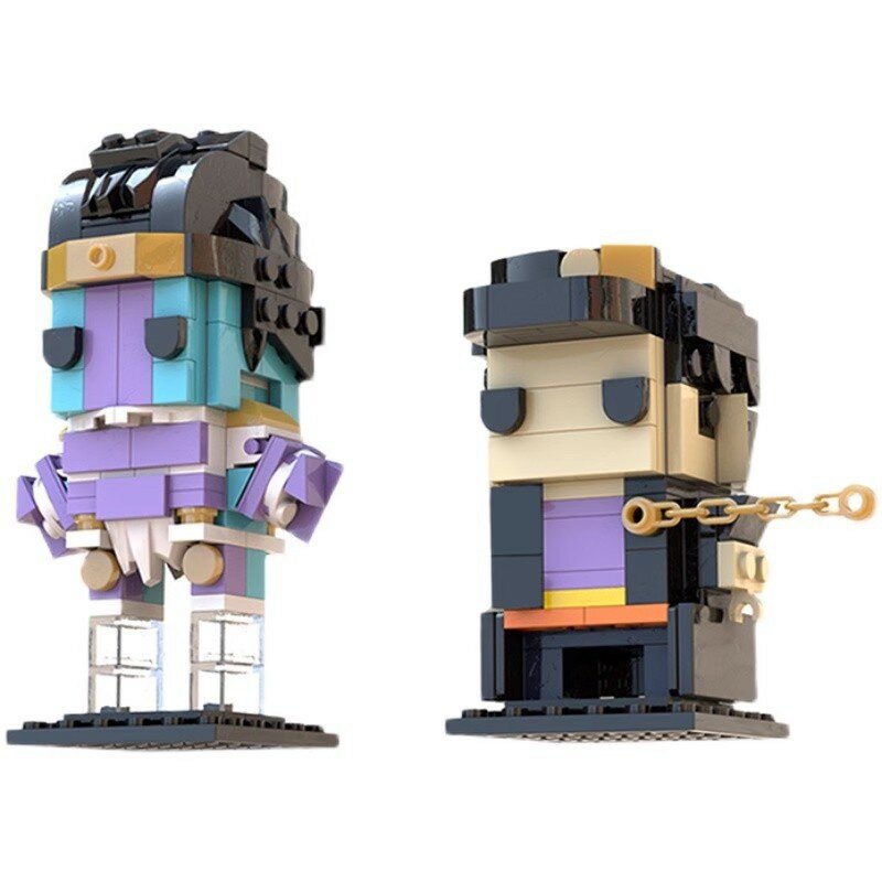 Строительные блоки MOC, совместимые с наборами LEGO Brickhead JOJO's Bizarre Adventure 26896 Jotaro Platinum Star