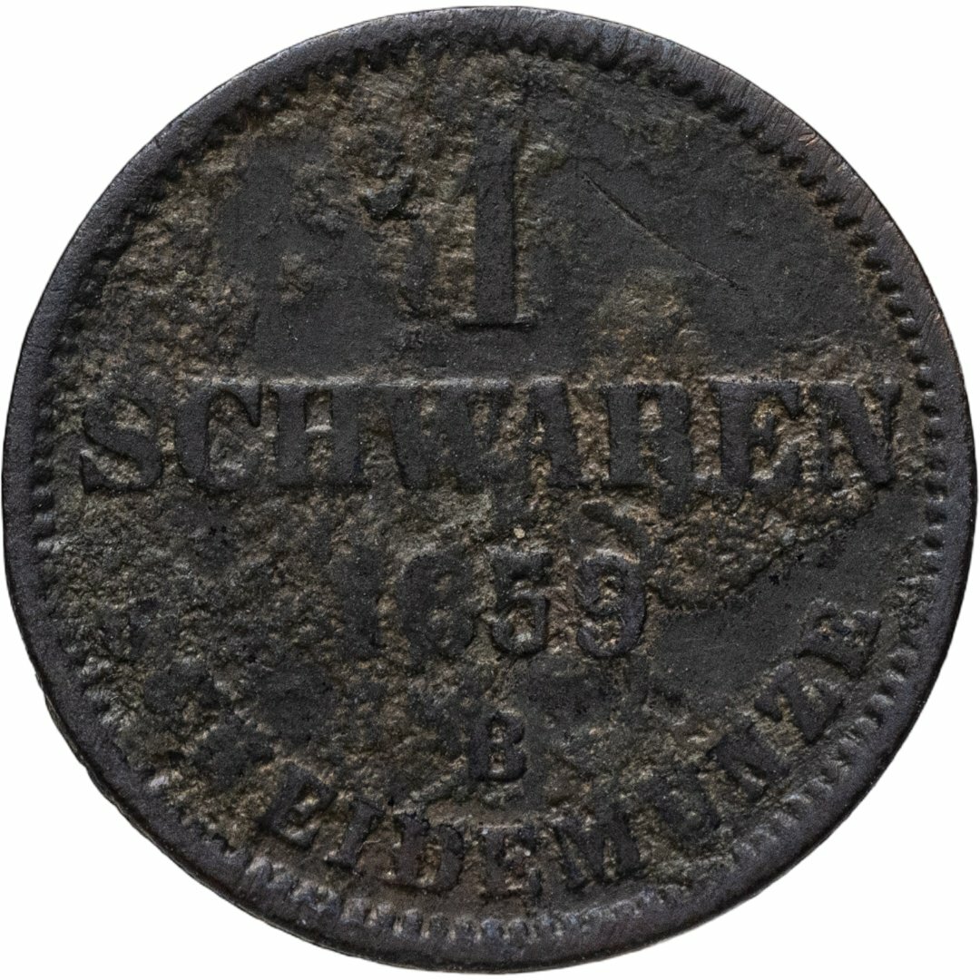 Ольденбург 1 шварен 1858, Медь, в сохранности F