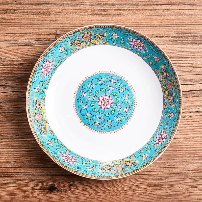 Набор керамической посуды в китайском стиле из Цзиндэчжэня, тарелки и миски для домашнего использования, одиночная