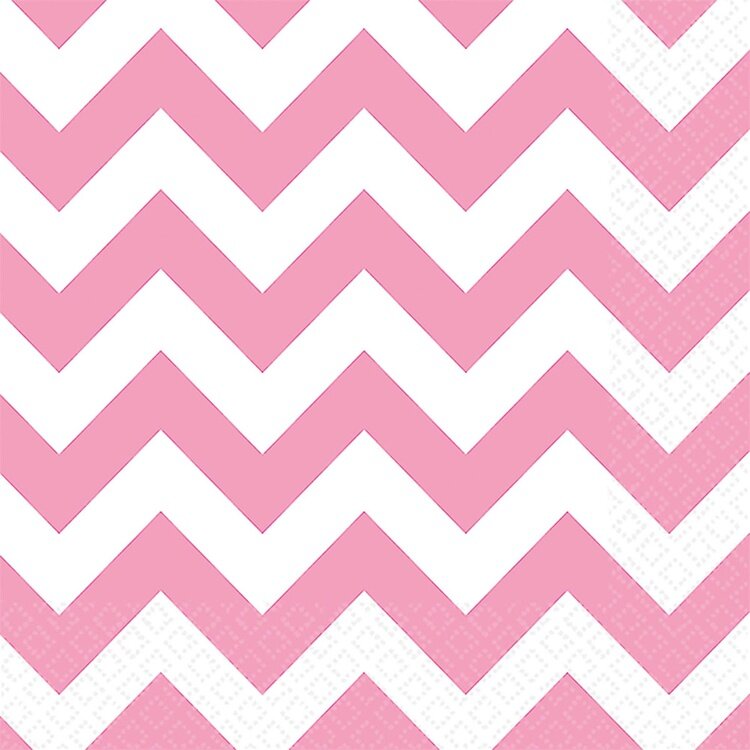 Набор бумажных салфеток New Pink, шеврон, сервировочные, 25х25 см, 16 шт