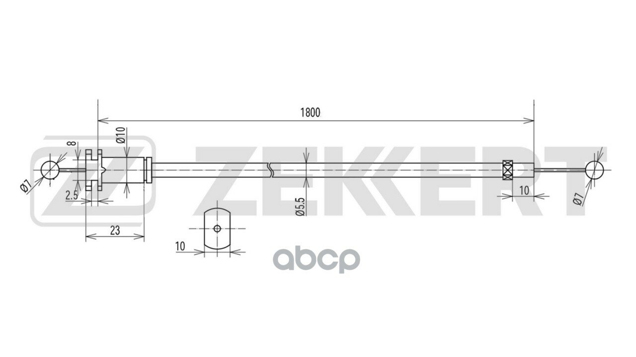 Трос капота VW Passat III IV 88- Passat Variant III IV 88- Zekkert арт. bz-1389