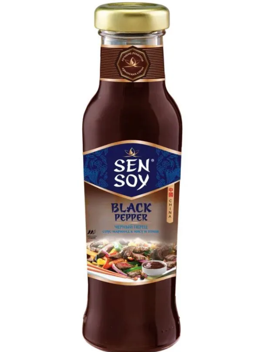 Sen Soy Black Pepper соус-маринад из четырех видов чёрного перца 320гр